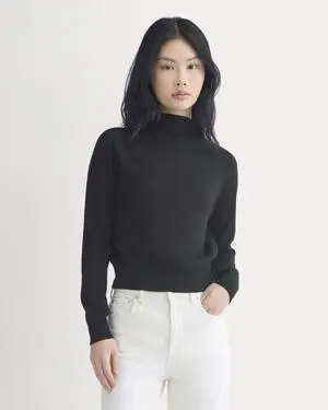 Everlane Ultrafine Merino Mockneck Sweater - Black