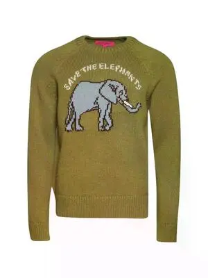 THE ELDER STATESMAN Elephant Crew Sweater