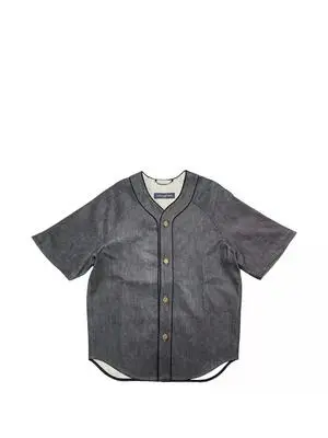 LOUIS VUITTON Embossed Monogram Baseball Shirt