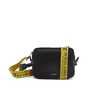 Off-White Crossbody Bag With Leather Trim