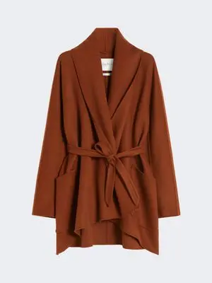 Max Mara Belted Camel Hair Wrap Jacket