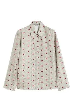 MM BY MAX MARA Ospite Dot Print Button-up Shirt