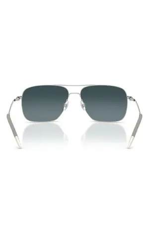 Oliver Spencer 58mm Polarized Gradient Aviator Sunglasses