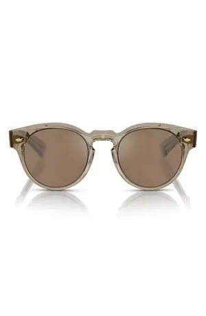 Oliver Spencer Hayton 50mm Phantos Sunglasses - Sencha/cognac Mirror