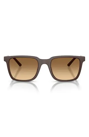 Oliver Spencer X Roger Federer Rectangular Sunglasses - Brown/saddle Gradient