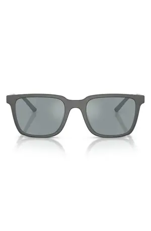 Oliver Spencer X Roger Federer Rectangular Sunglasses - Anthracite/grey Polar Mirror