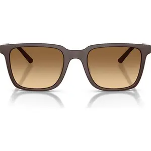 Oliver Spencer X Roger Federer Rectangular Sunglasses - Brown/saddle Gradient