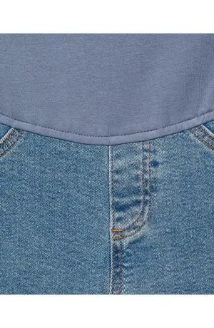 Mango Over The Bump Raw Hem Crop Flare Maternity Jeans