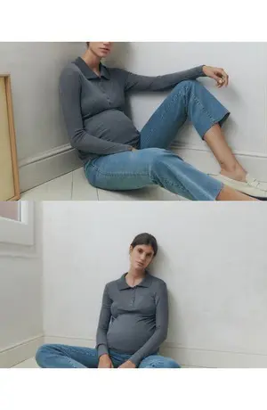 Mango Over The Bump Raw Hem Crop Flare Maternity Jeans
