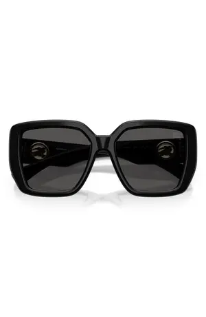 Burberry 54mm Square Sunglasses - Black/dark Grey