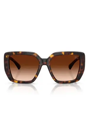Burberry 54mm Square Sunglasses - Dark Havana/brown Gradient