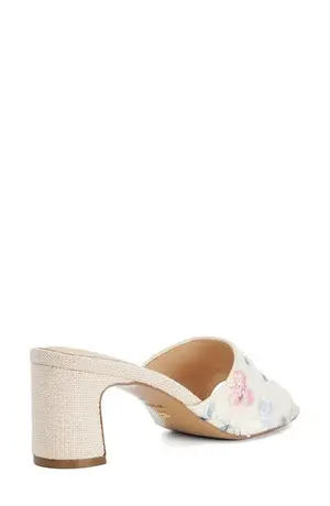 Dune London Madira Floral Embroidered Slide Sandal