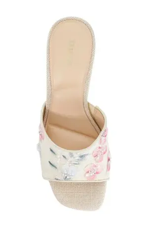 Dune London Madira Floral Embroidered Slide Sandal
