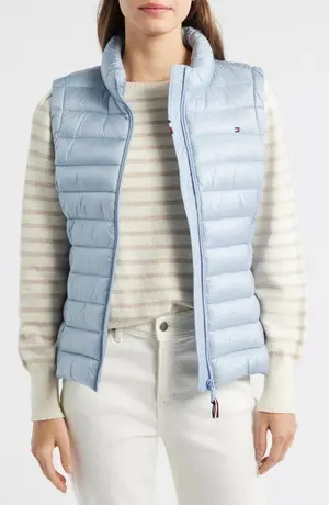 Tommy Hilfiger Quilted Packable Vest - Silver Smoke
