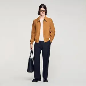 Sandro Leather Outerwear For Men