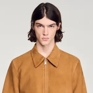 Sandro Suede Leather Jacket