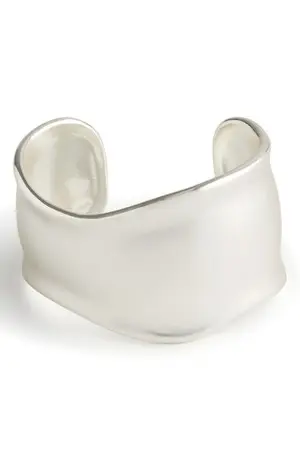 Madewell Wide Cuff Bracelet - Warm Silver
