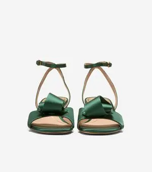Cole Haan Florette Block Heel Sandals - Rainforest Satin