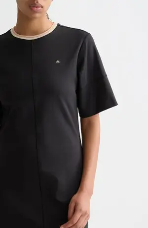 Scotch & Soda Stretch Cotton T-shirt Midi Dress