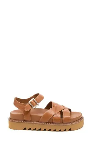 KELSI DAGGER BROOKLYN Kova Platform Sandal - Cookie Dough