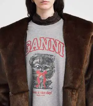 GANNI Organic Cotton Margot Kitty Sweatshirt