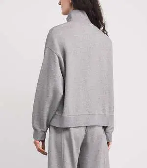 GANNI Organic Cotton Half-zip Sweatshirt