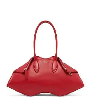 Alexander McQueen Leather Manta Shoulder Bag - Red