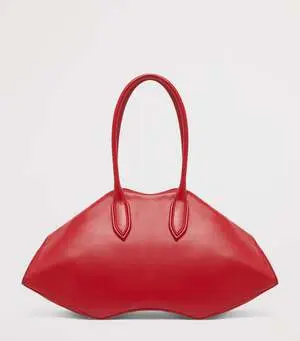 Alexander McQueen Leather Manta Shoulder Bag - Red