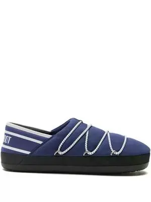 Moon Boot Logo-band Flat Slippers - Blue