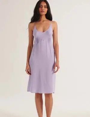 Araks Cadel Washed Silk Slip - Purple