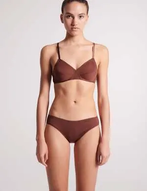 Araks Isabella Crochet-trim Panty - Brown