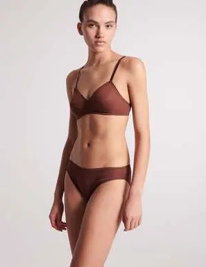 Araks Isabella Crochet-trim Panty - Brown