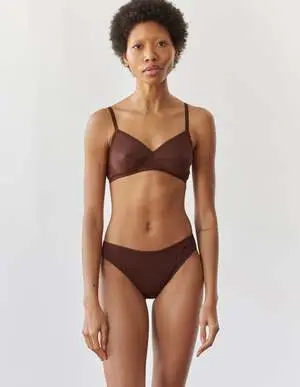 Araks Isabella Crochet-trim Panty - Brown