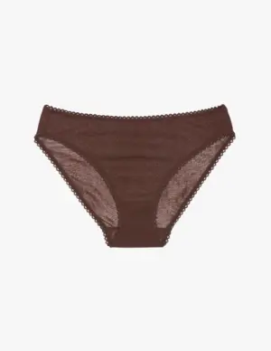 Araks Isabella Crochet-Trim Panty Brown