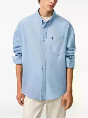Ami De Coeur Embroidered Shirt - Blue