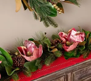 VALERIE PARR HILL As Is 4' Magnolia And Berry Garland Valerie - One-color