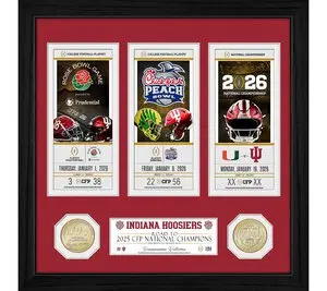 HIGHLAND MINT Indiana 2025-26 Cfp Road To The National Champi Onship Frame - One-color