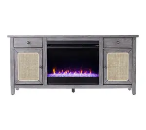 SEI FURNITURE Sei Edderton Color Changing Media Storage Elect Ric Fireplace - One-color