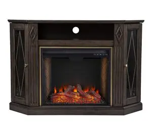 SEI FURNITURE Sei Austindale Criss Cross Electric Fireplace W / Media Storage - One-color