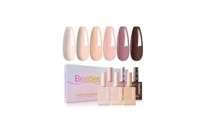 BEETLES Neutral Gel Nail Polish Set 6 Colors - Multicolor