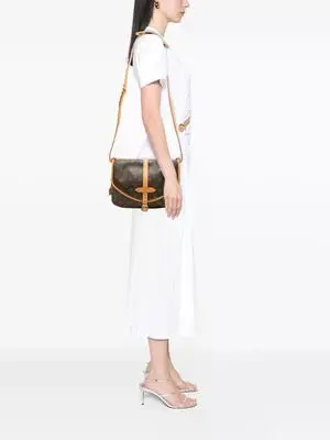 LOUIS VUITTON 2004 Monogram Saumur 30 Crossbody Bag - Brown