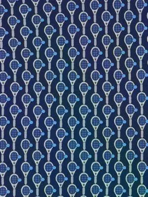 FERRAGAMO Silk Tennis Print Neck Tie