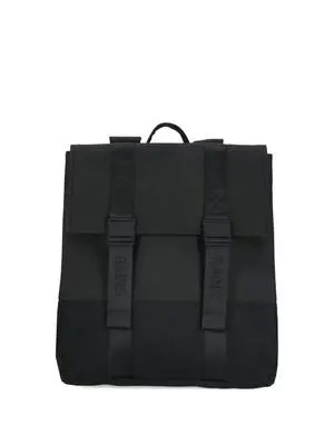 Rains Flap Buckle Backpack - Black