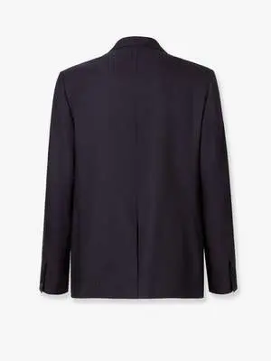 Fendi Formal Wool And Cotton Blazer - Blue