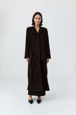 ST AGNI Suede Tailored Coat