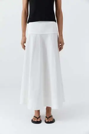 ST AGNI Cotton Blend Circle Hem Maxi Skirt