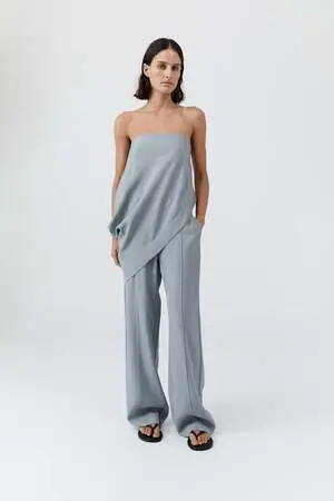ST AGNI Strapless Asymmetric Draped Top