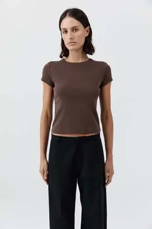 ST. AGNI Organic Cotton Baby Tee - Fudge