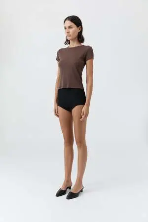 ST. AGNI Wool Tailored Mini Short