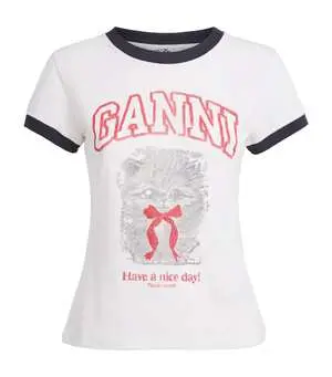 Ganni Off The Shoulder T-shirts For Women